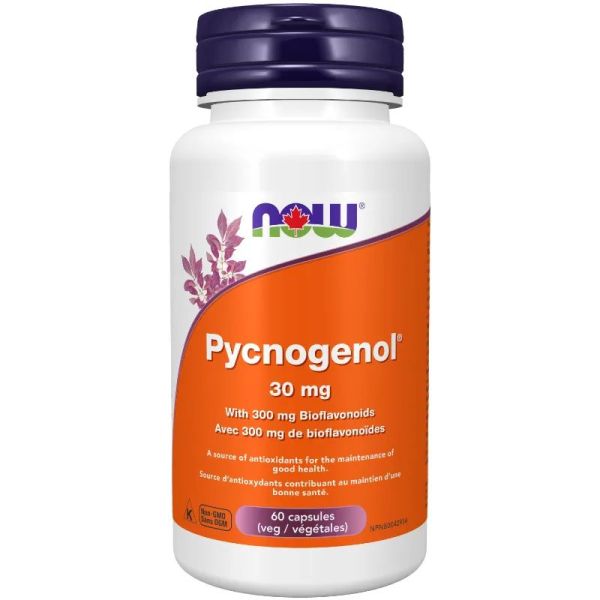 Now Foods Pycnogenol® 30 mg with Bioflavonoids, 60 Capsules