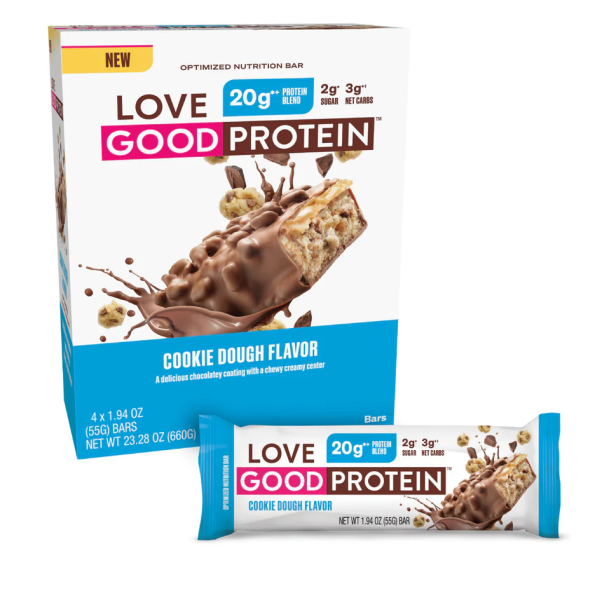 Love Good Fats Cookie Dough Protein Bar, 4pk